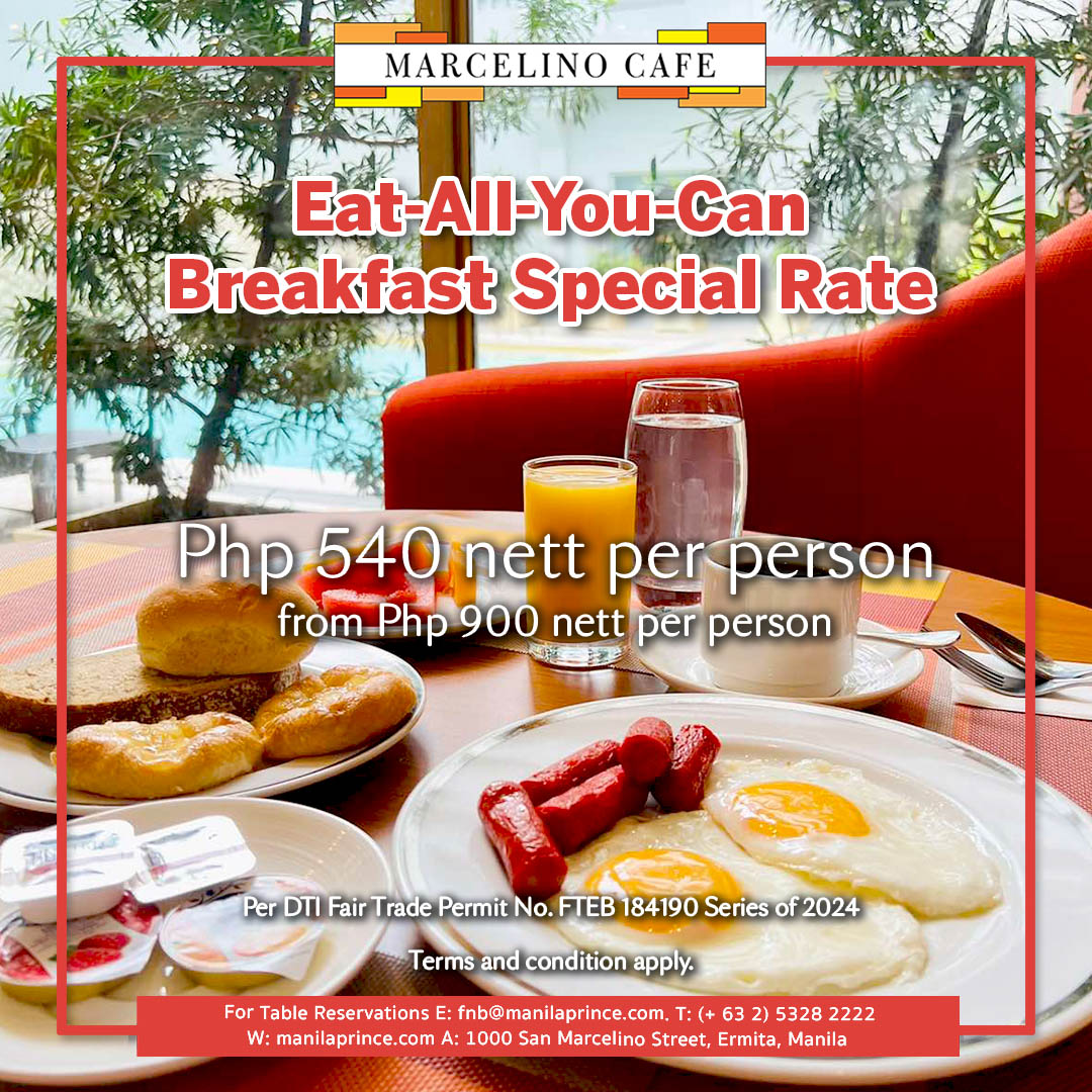 Eat-All-You Can Breakfast Special Rate – Manila Prince Hotel