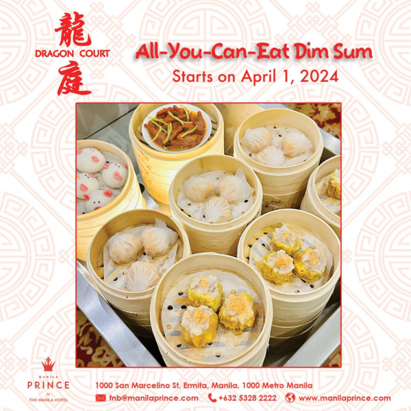 All You Can Eat Dimsum at Dragon Court – Manila Prince Hotel